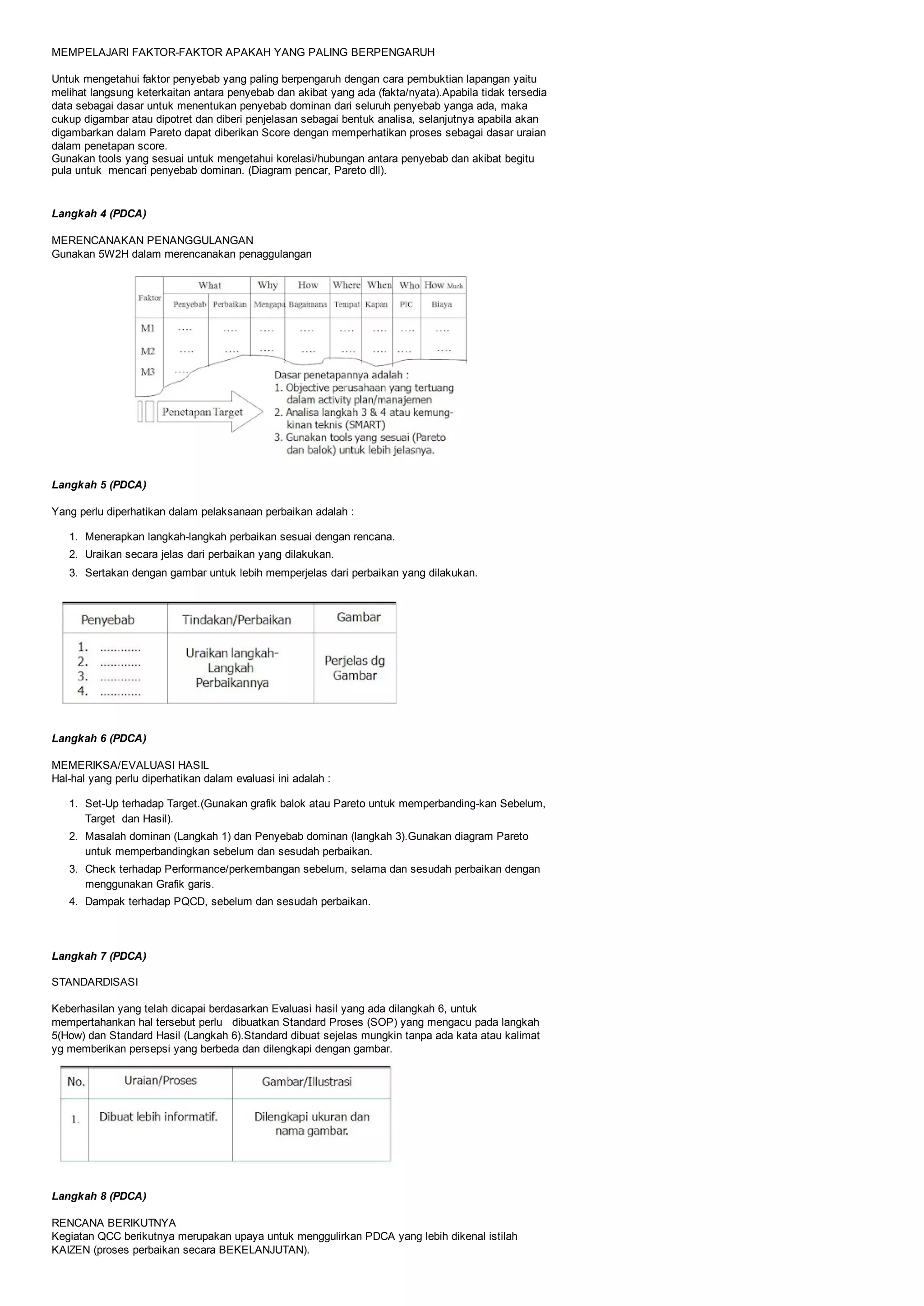 Belajar machining manufacture 8 tools pdca | PDF