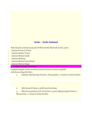 Belajar macromedia flash 8 bagi pemula | DOCX
