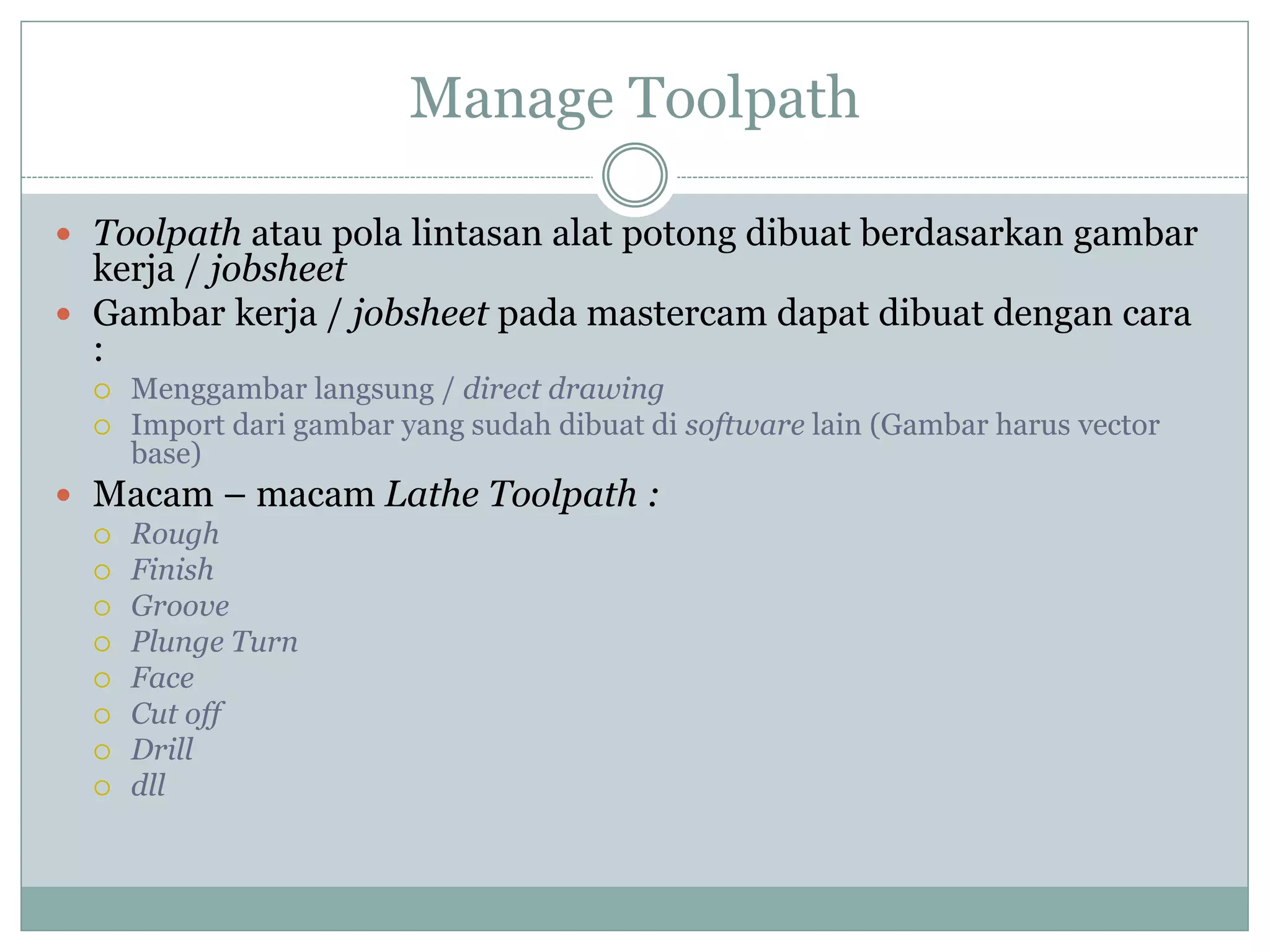 Belajar mastercam lathe x5 | PDF