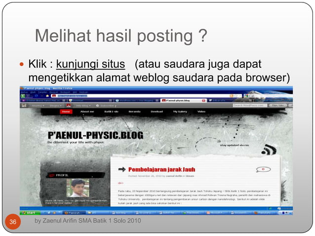 Belajar membuat blog | PPTX