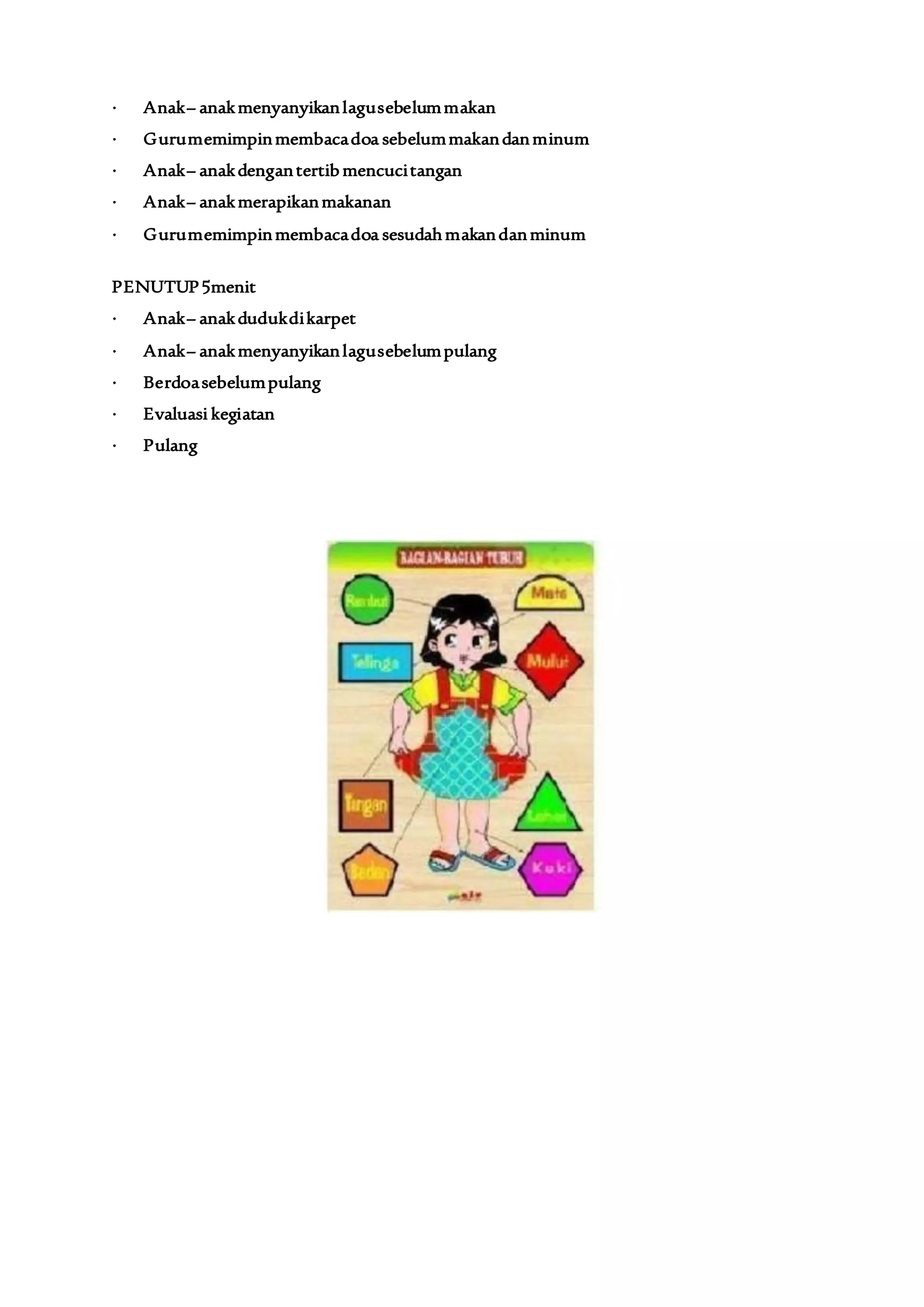 Belajar membuat rkh anak tk | DOCX