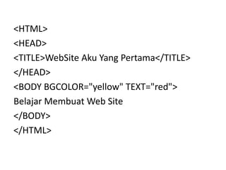 Belajar membuat website | PPT