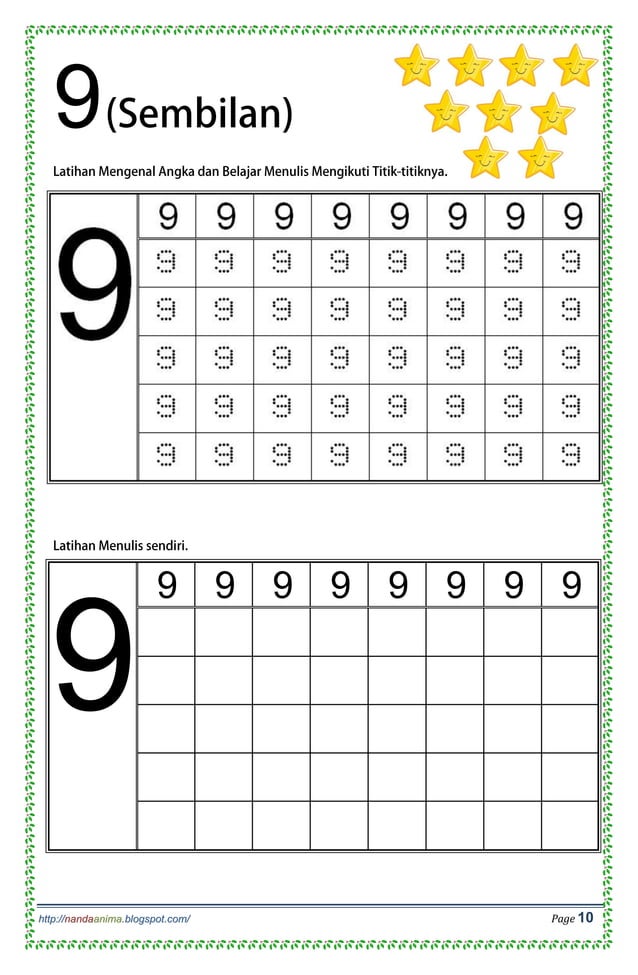BELAJAR MENGENAL dan MENULIS ANGKA 123 | PDF