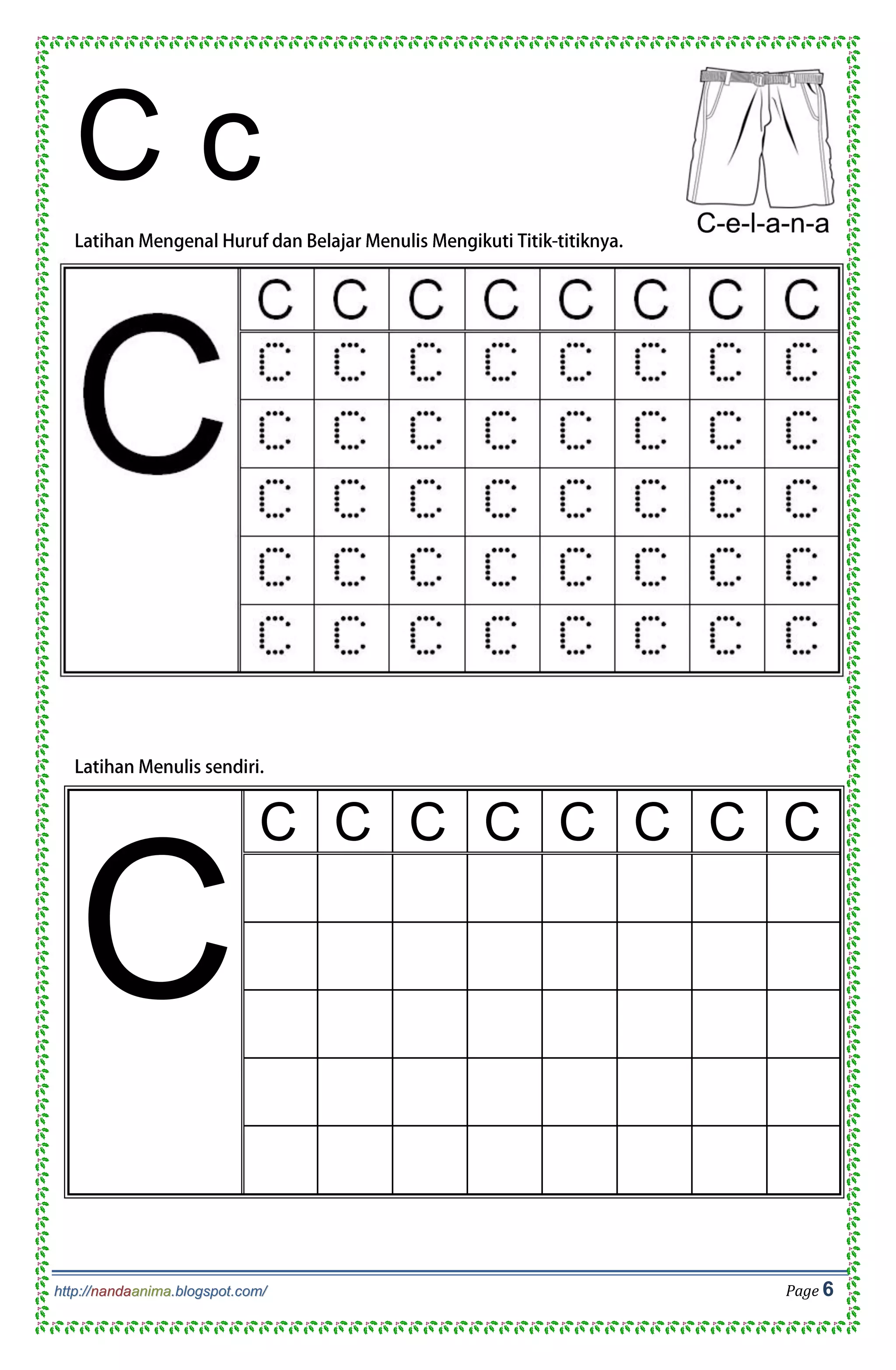 BELAJAR MENGENAL dan MENULIS HURUF ABC | PDF