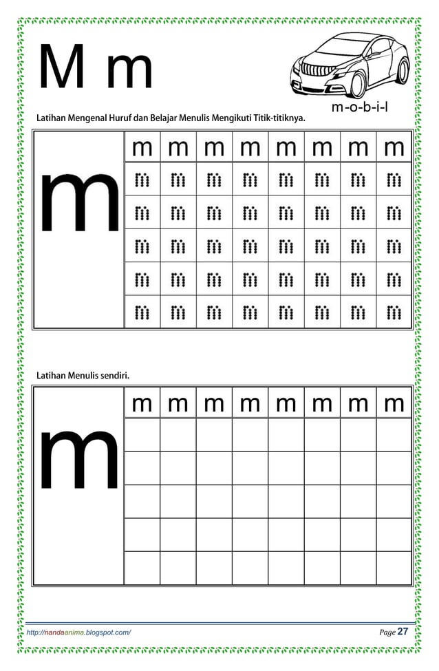 BELAJAR MENGENAL dan MENULIS HURUF ABC | PDF