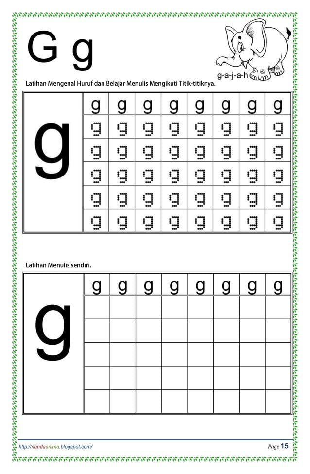 BELAJAR MENGENAL dan MENULIS HURUF ABC