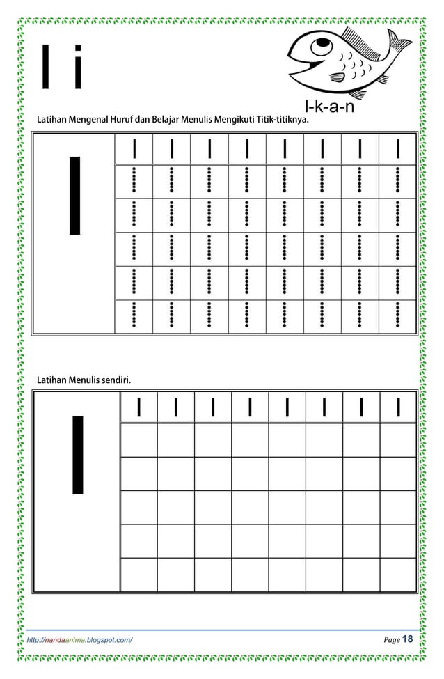 BELAJAR MENGENAL dan MENULIS HURUF ABC