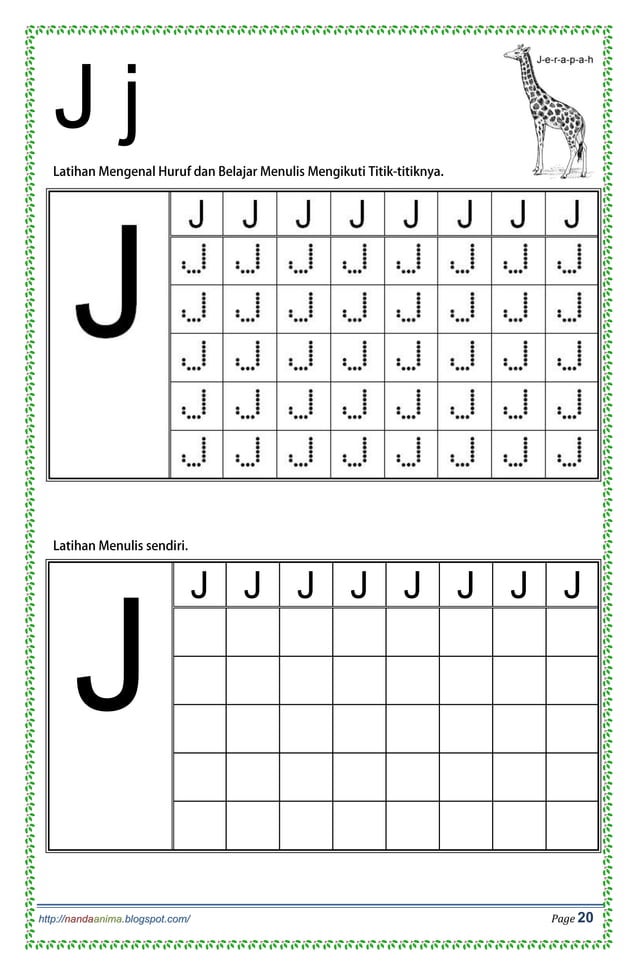 BELAJAR MENGENAL dan MENULIS HURUF ABC