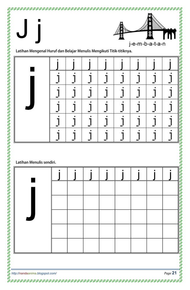 BELAJAR MENGENAL dan MENULIS HURUF ABC