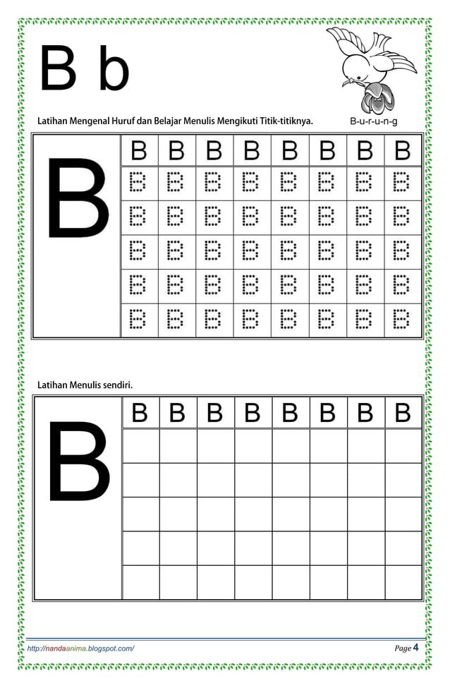 BELAJAR MENGENAL dan MENULIS HURUF ABC