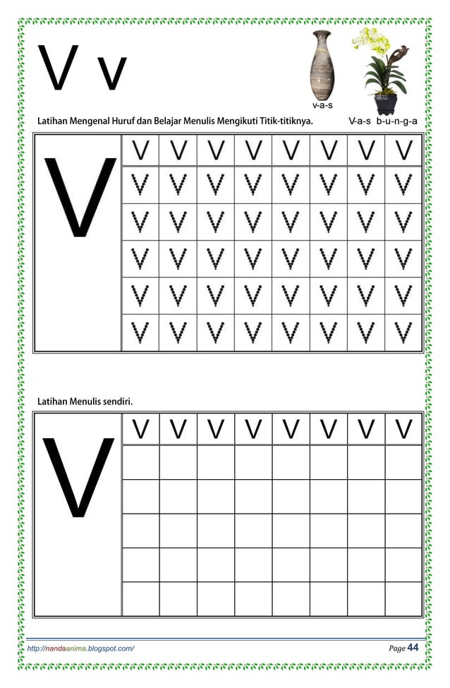 BELAJAR MENGENAL dan MENULIS HURUF ABC