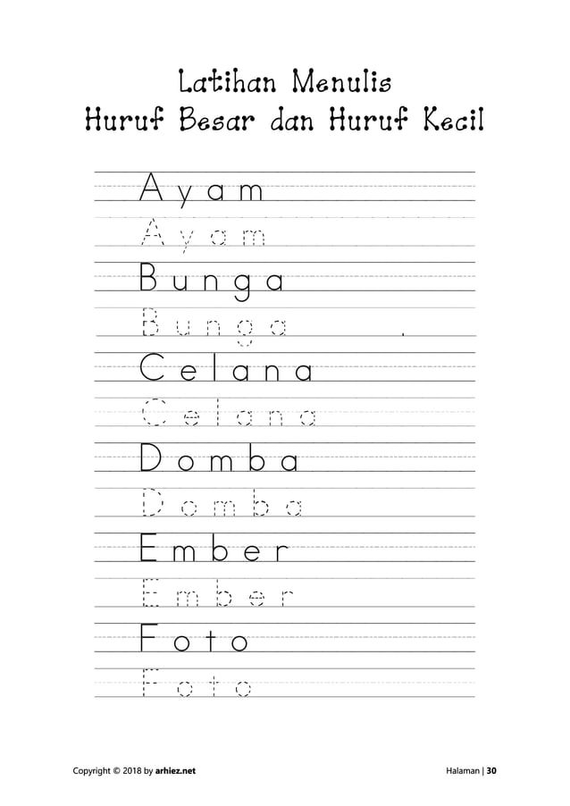 Belajar menulis huruf_dan_angka_untuk_ba | PDF