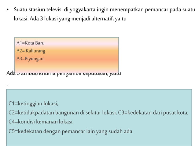 Belajar metode Analytical Hierarchy Process (AHP) | PPTX
