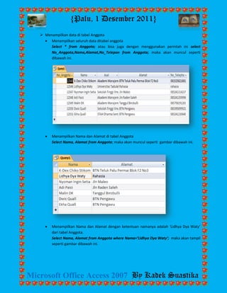 Belajar microsoft office access | PDF