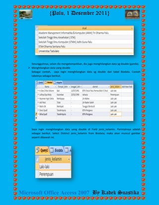 Belajar microsoft office access | PDF
