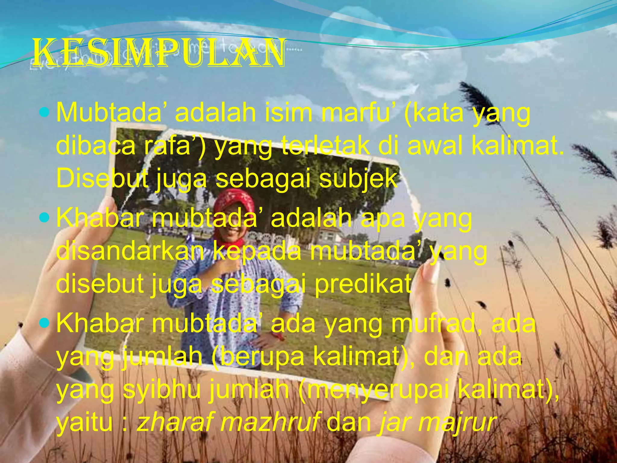 Belajar mubtada' dan khabar | PPTX