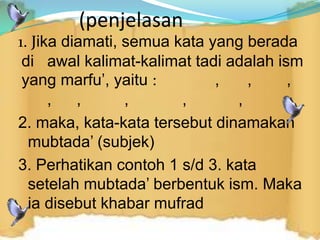 Belajar mubtada' dan khabar | PPTX