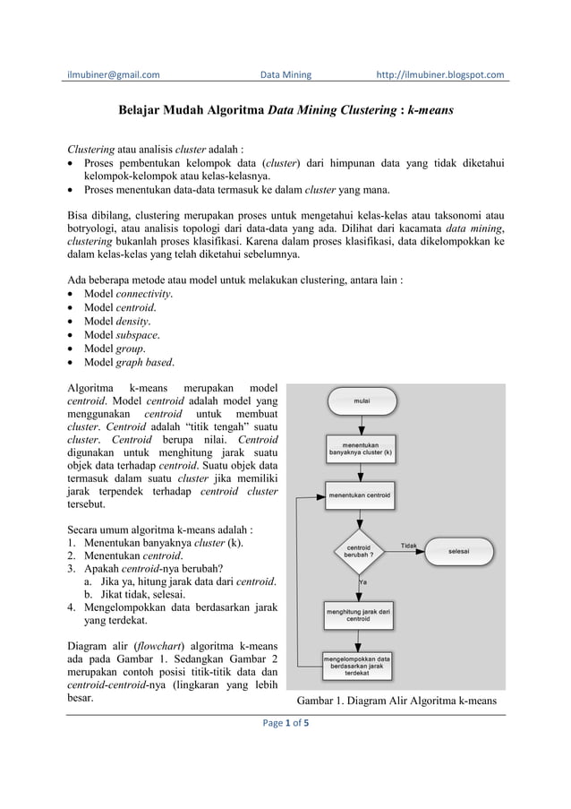 Belajar mudah algoritma data mining k means | PDF