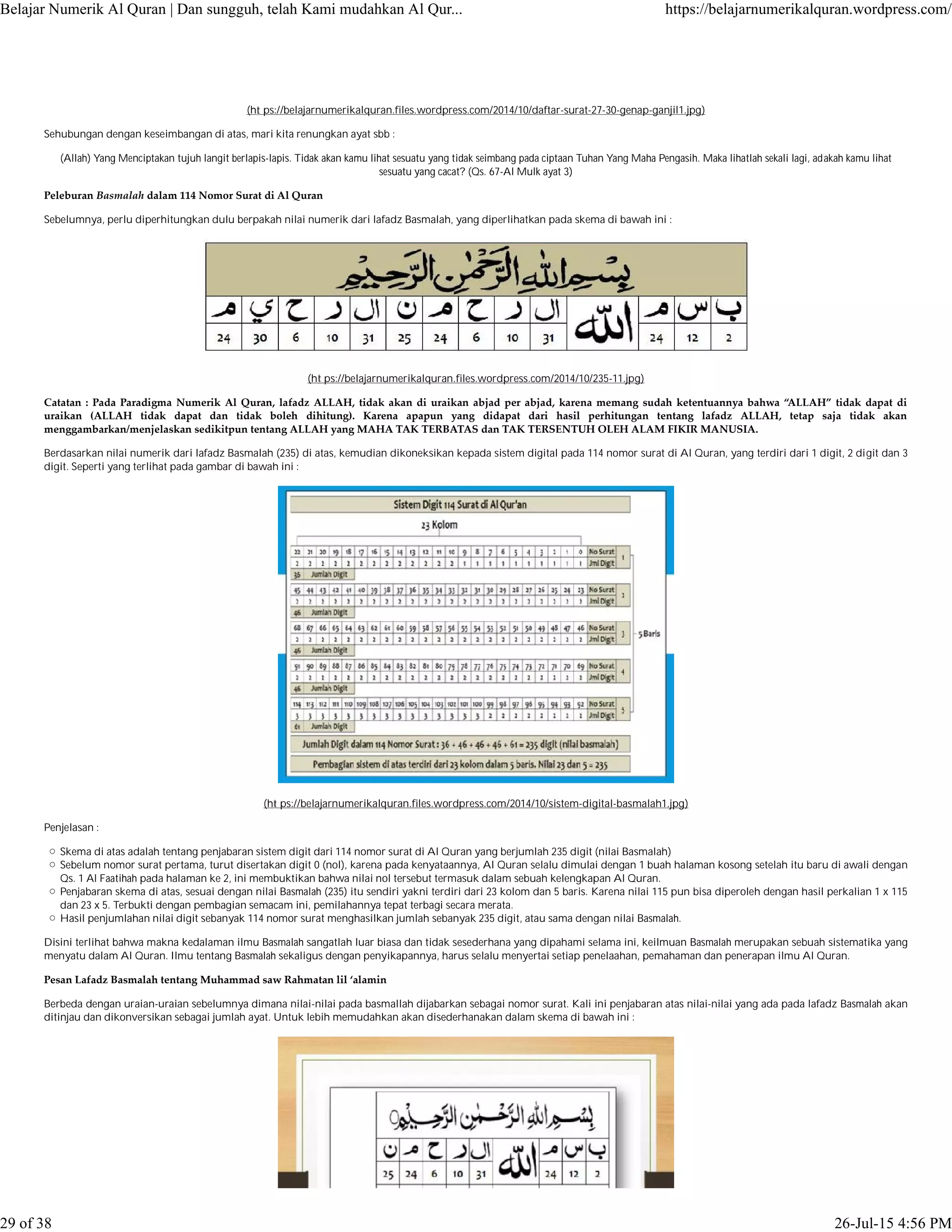 Belajar numerik al quran | PDF
