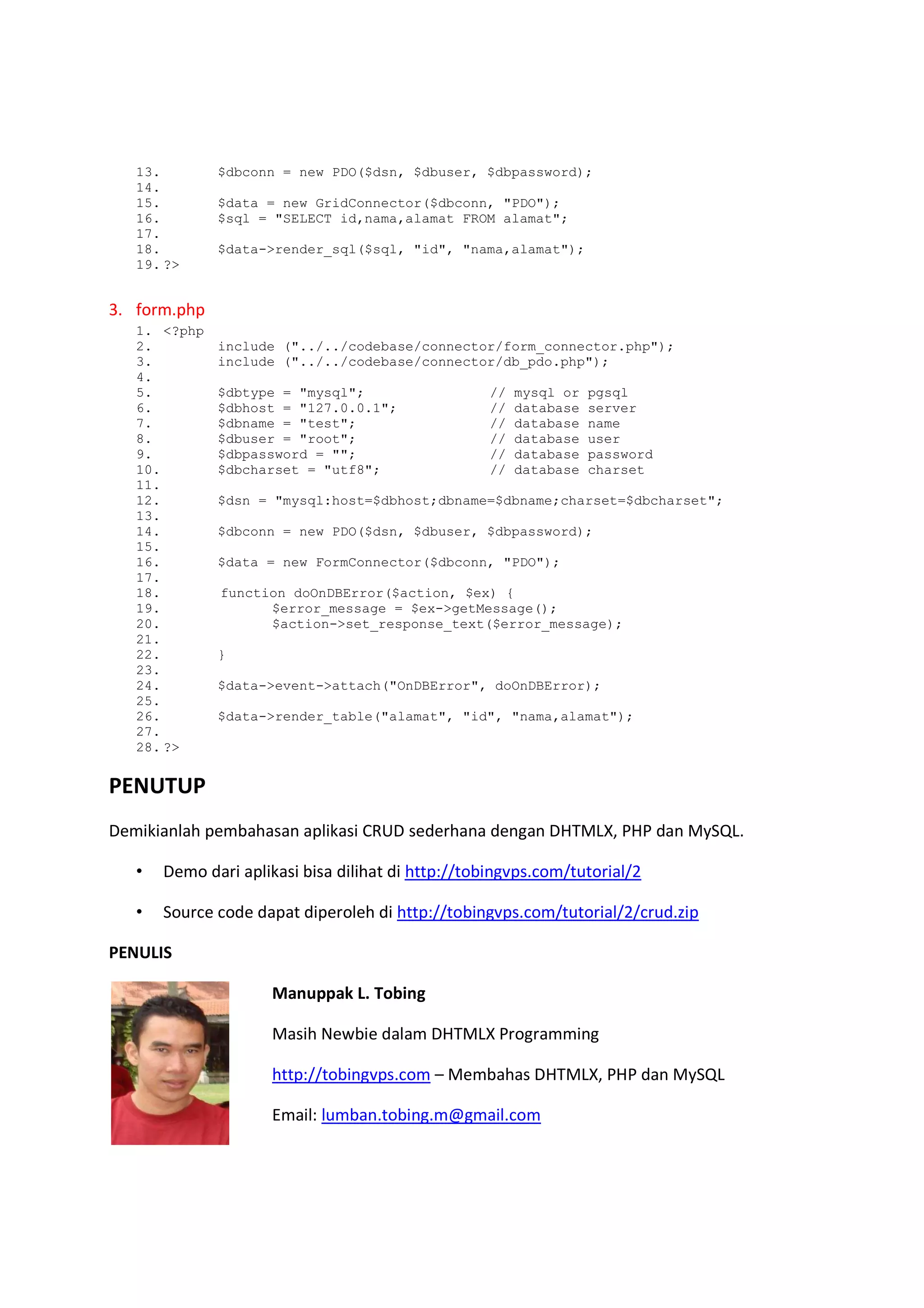 Belajar pemrograman berbasis web menggunakan dhtmlx 2 | PDF | Free Download