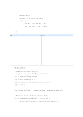 Belajar pemrograman berbasis web menggunakan dhtmlx 2 | PDF