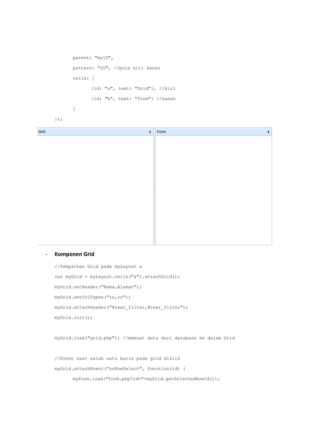 Belajar pemrograman berbasis web menggunakan dhtmlx 2 | PDF