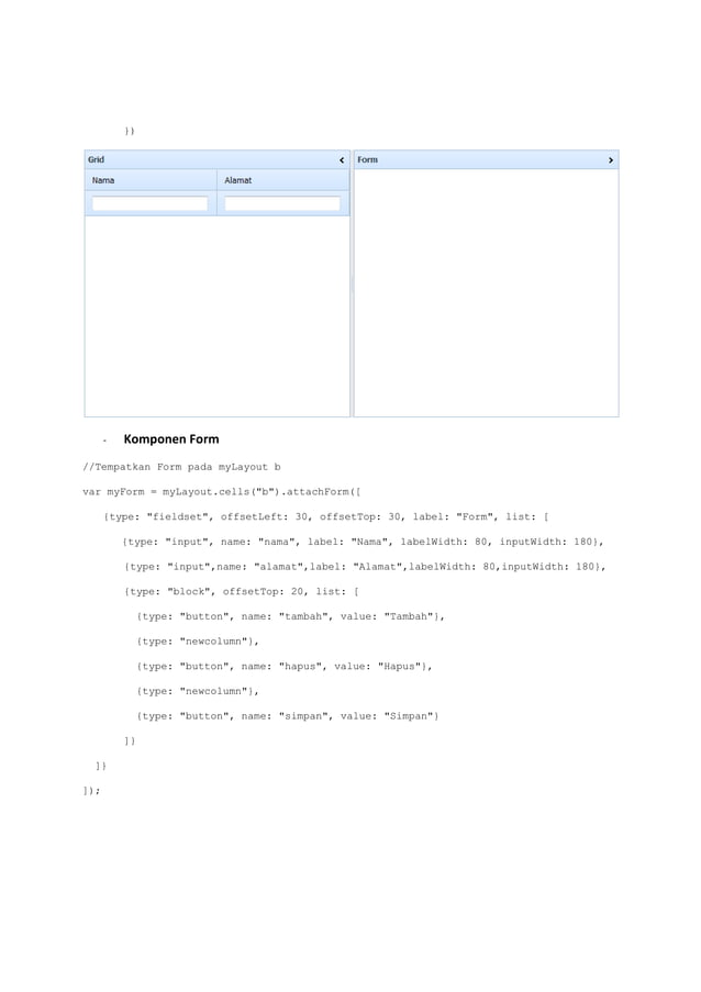Belajar pemrograman berbasis web menggunakan dhtmlx 2 | PDF