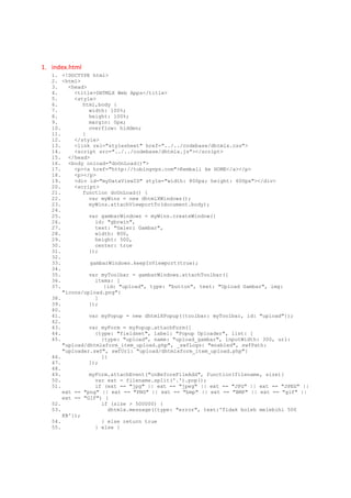 Belajar pemrograman web menggunakan dhtmlx dan php part 4 galeri gambar & uploader | PDF