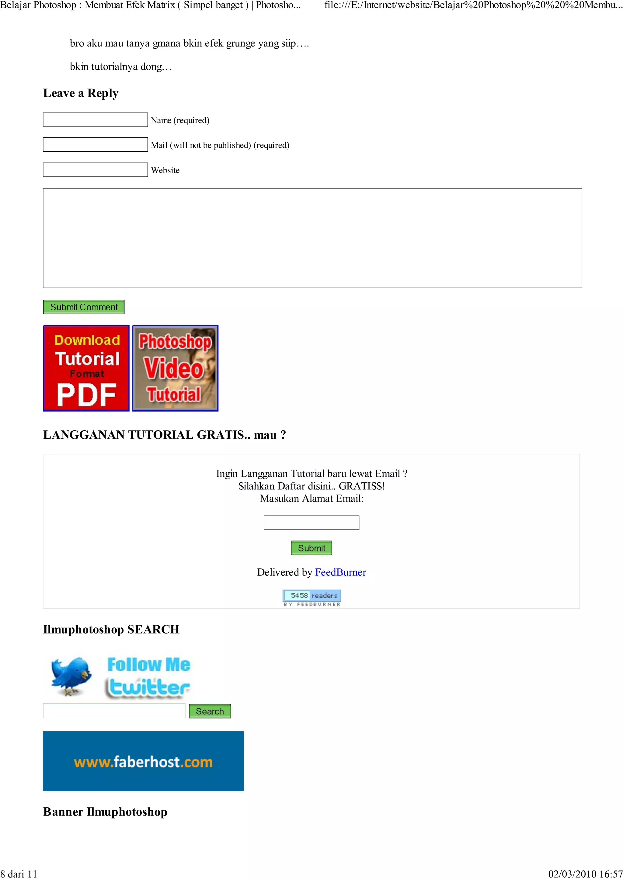Belajar photoshop membuat.. | PDF