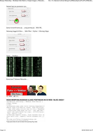 Belajar photoshop membuat.. | PDF