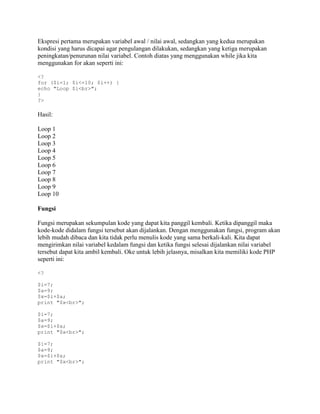 Belajar PHP | DOCX