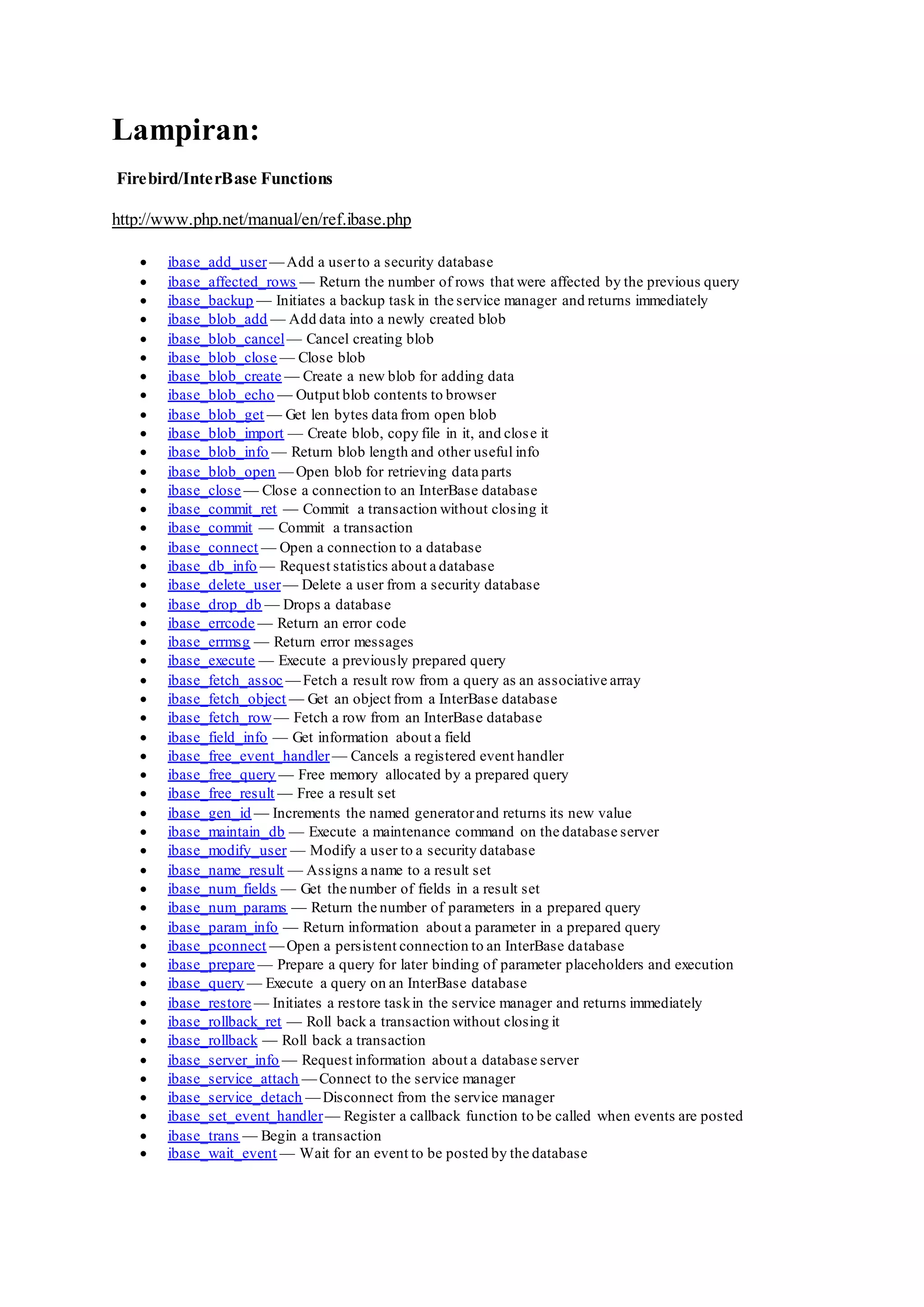 Belajar php dengan database firebird | DOCX | Databases | Computer Software and Applications