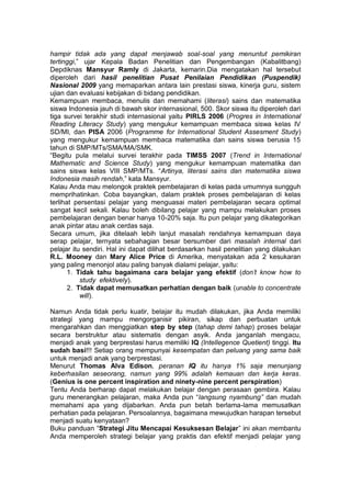 Belajar Pintar Itu Gampang!!! | PDF