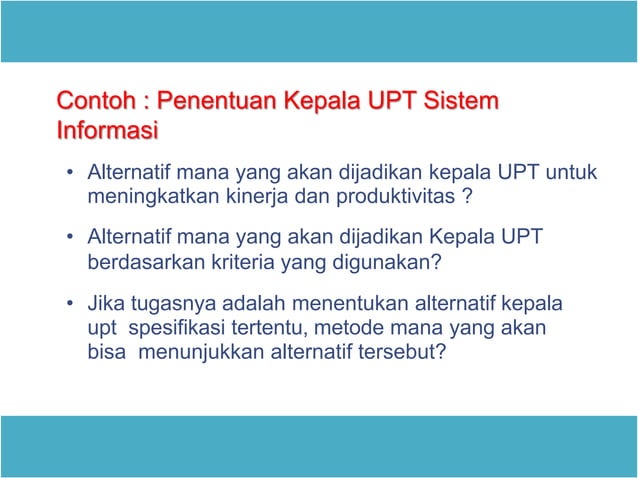 Metode Simple Additive Weighting (SAW) dan Rank Order Centroid (ROC) | PPTX