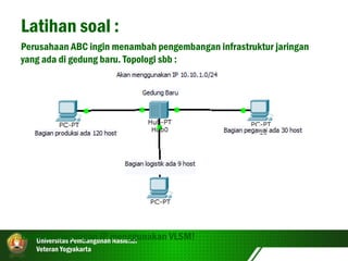 belajar Subnetting pada jaringan besar dan kecil | PPTX