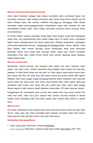 Belajar tentang mengenal profil hutan | DOCX