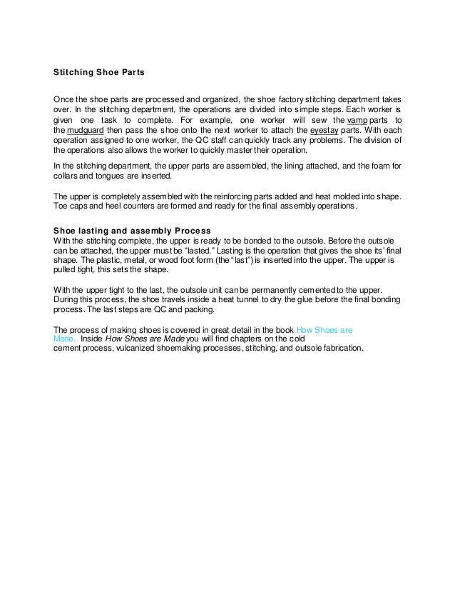 Belajar tentang proses sepatu | DOCX