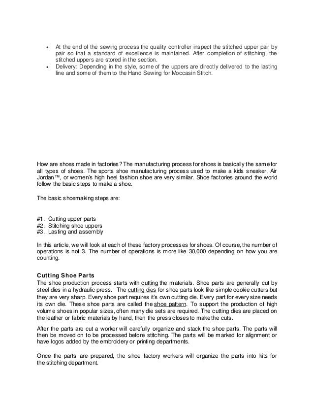 Belajar tentang proses sepatu | DOCX