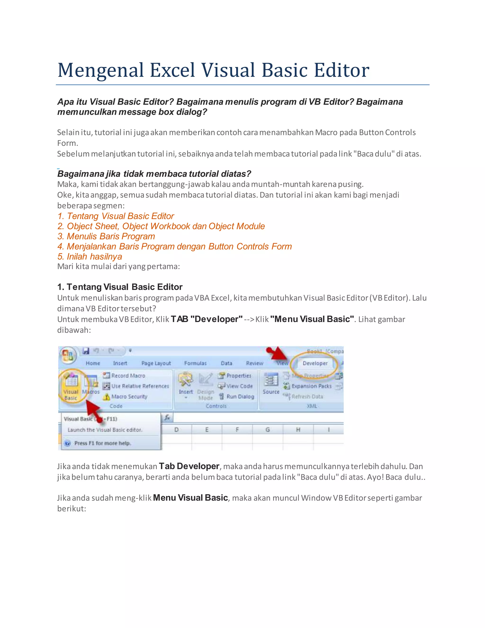 Belajar vba excel | PDF
