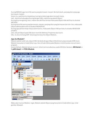 Belajar vba excel | DOCX