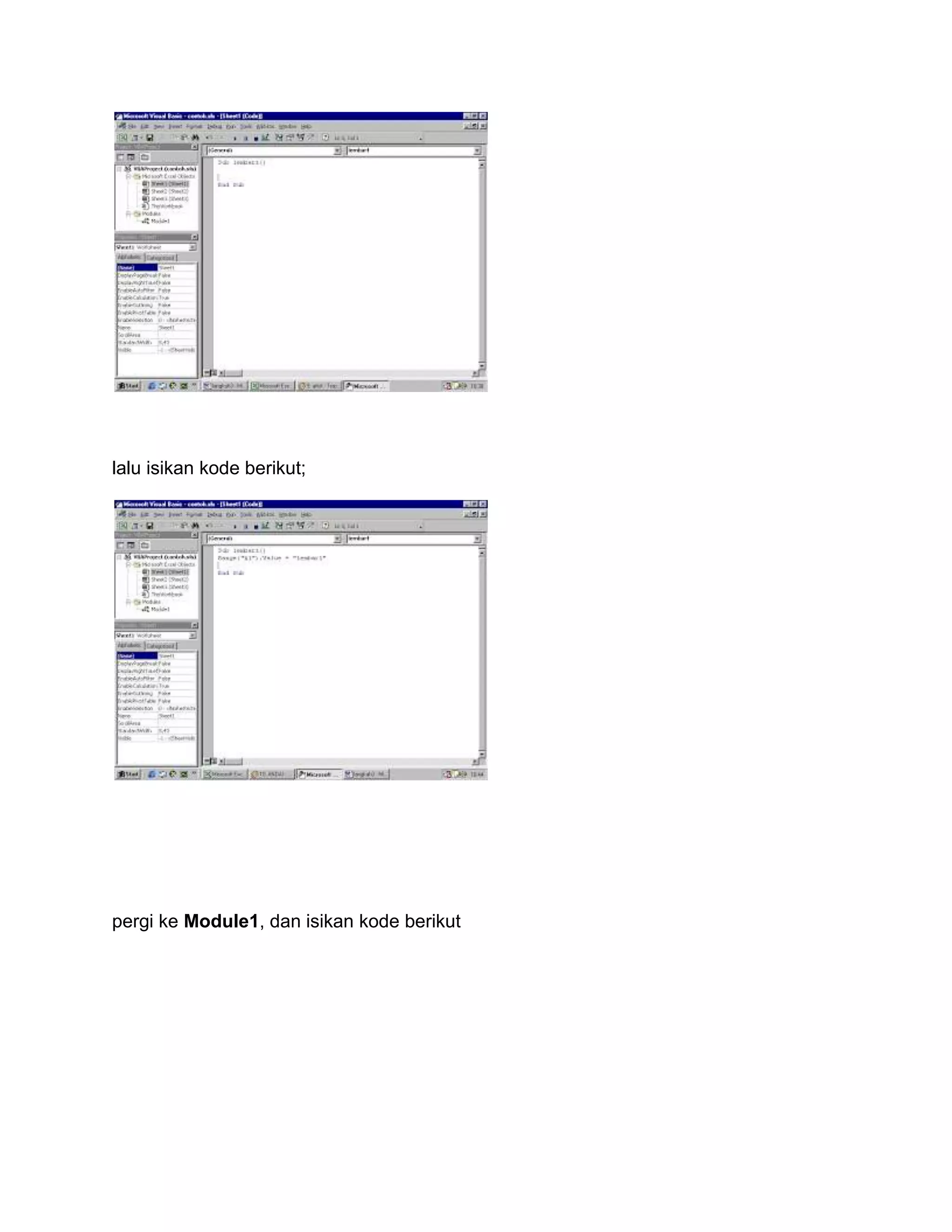 Belajar vb pada excel | DOCX
