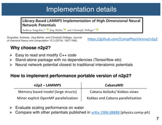 Implementing a neural network potential for exascale molecular dynamics ...