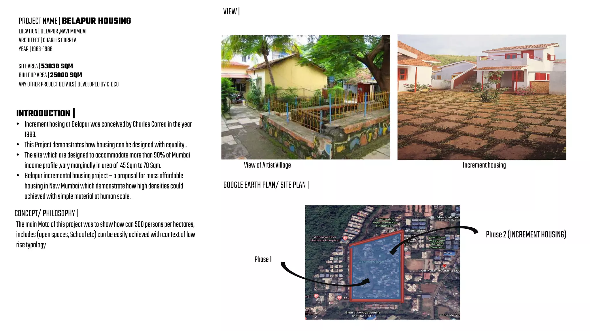 Belapur housing Increment Housing - Charles Correa | PDF