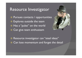 Belbin Team Roles / Inventory | PDF | Business and Finance