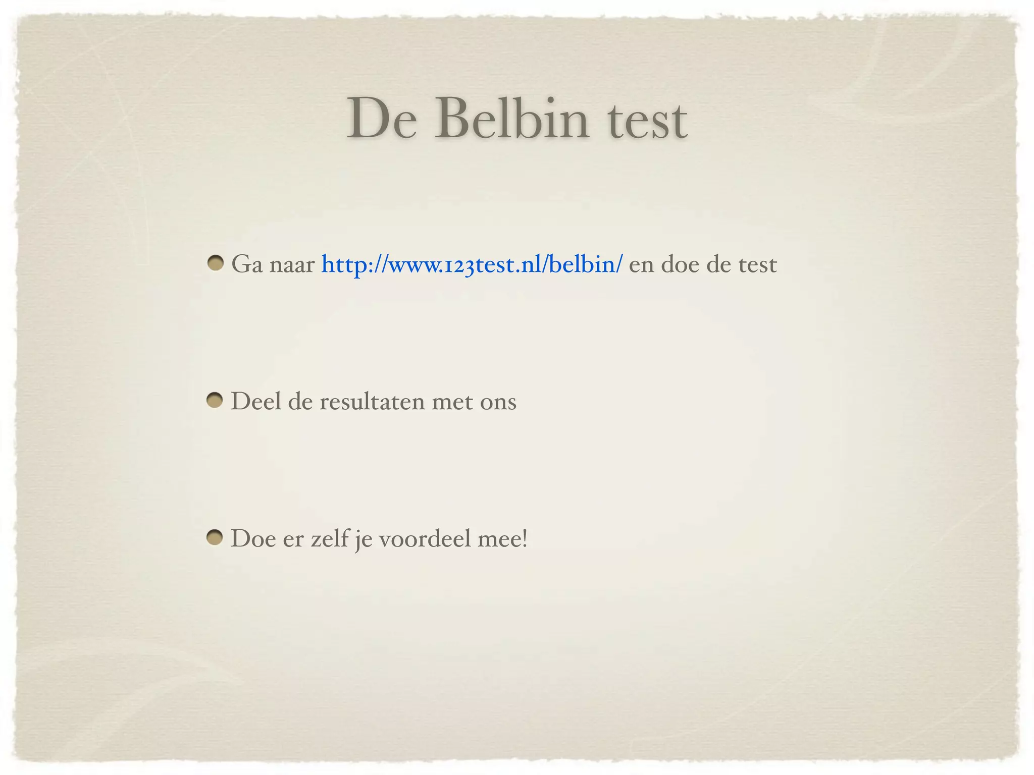 Belbin-theorie | KEY