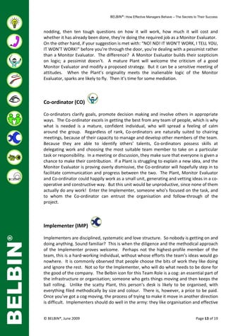 Belbin Team Roles | PDF