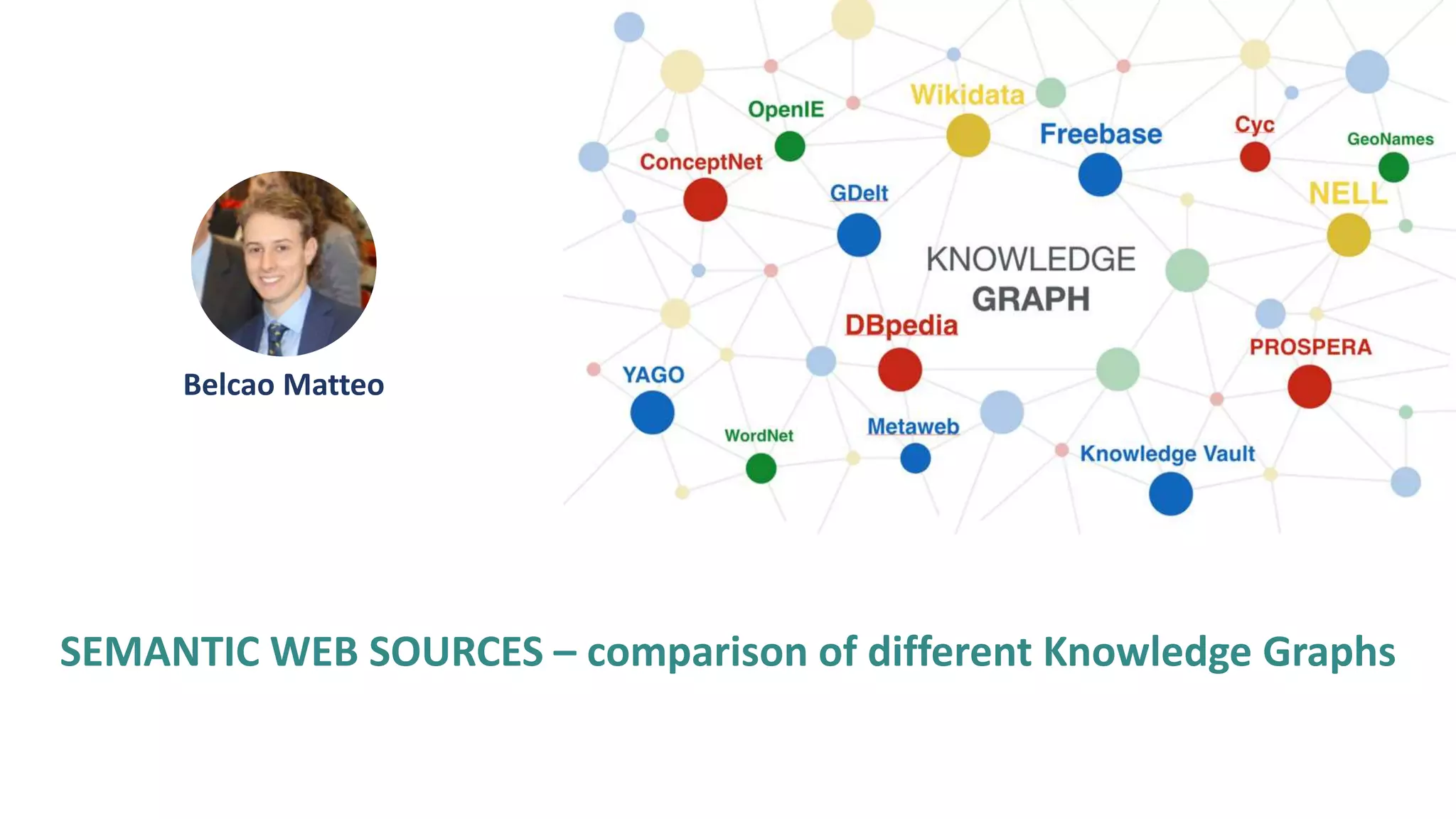 SEMANTIC WEB SOURCES – comparison of open-source Knowledge Graphs | PPT