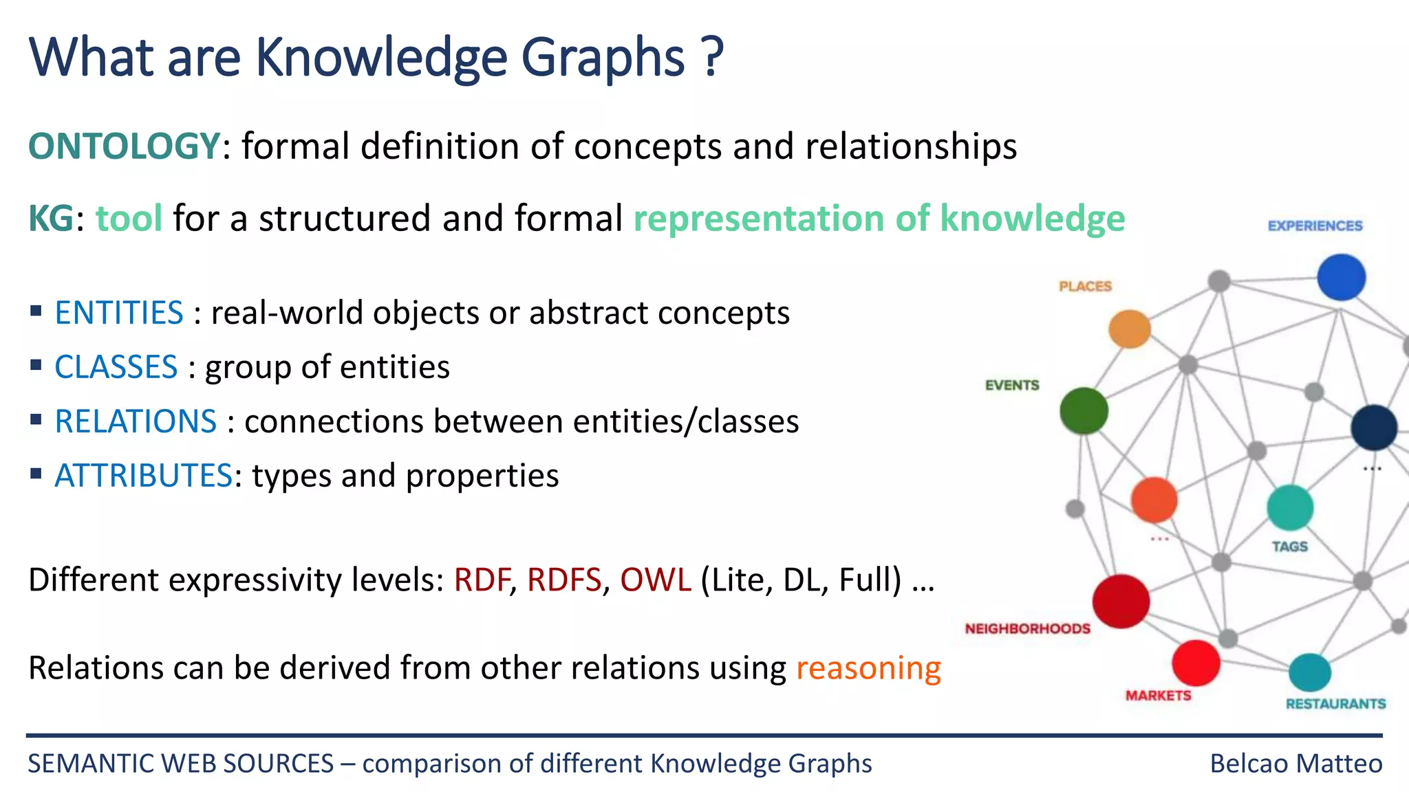 SEMANTIC WEB SOURCES – comparison of open-source Knowledge Graphs | PPT