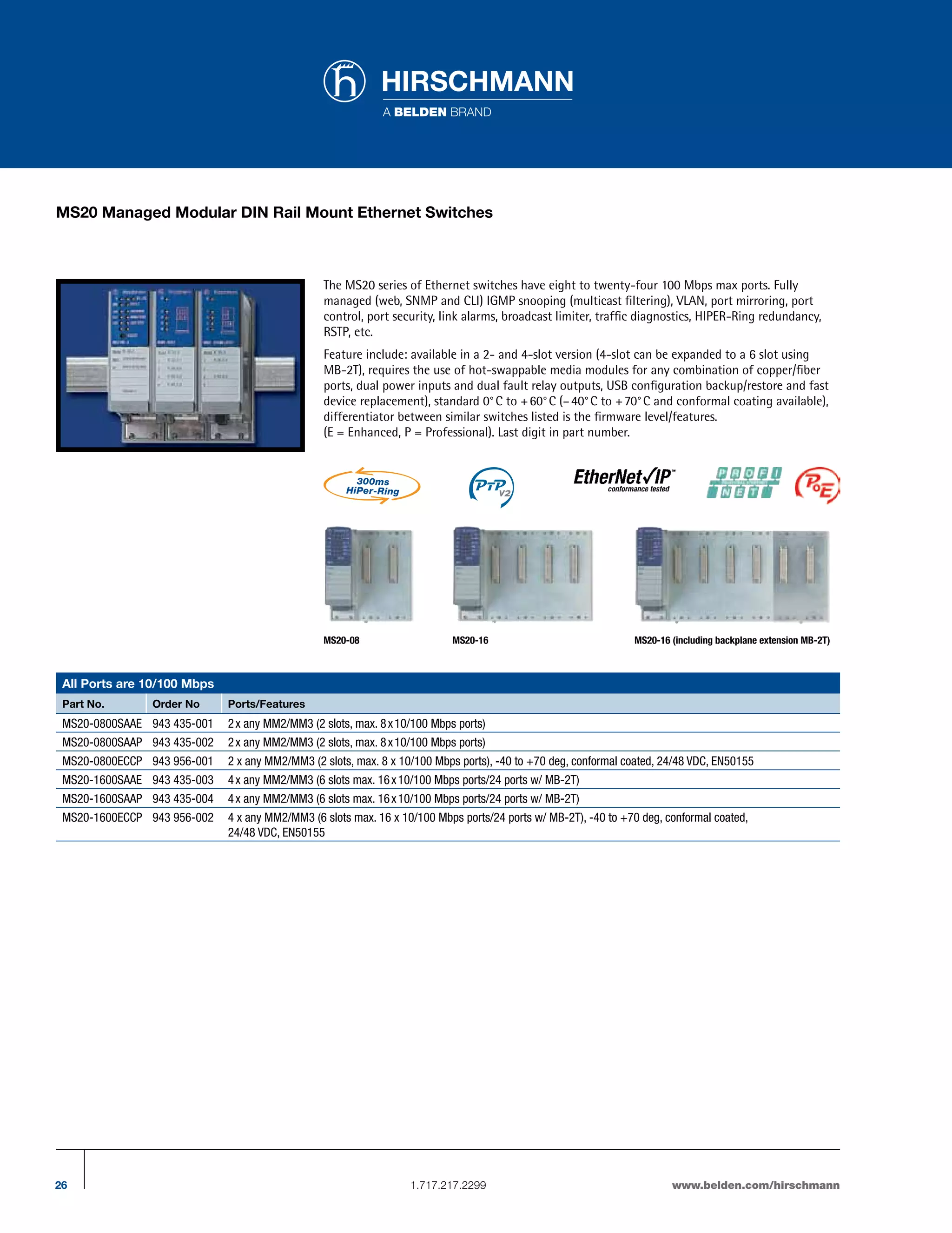 Belden Hirschmann Networking Catalog | PDF