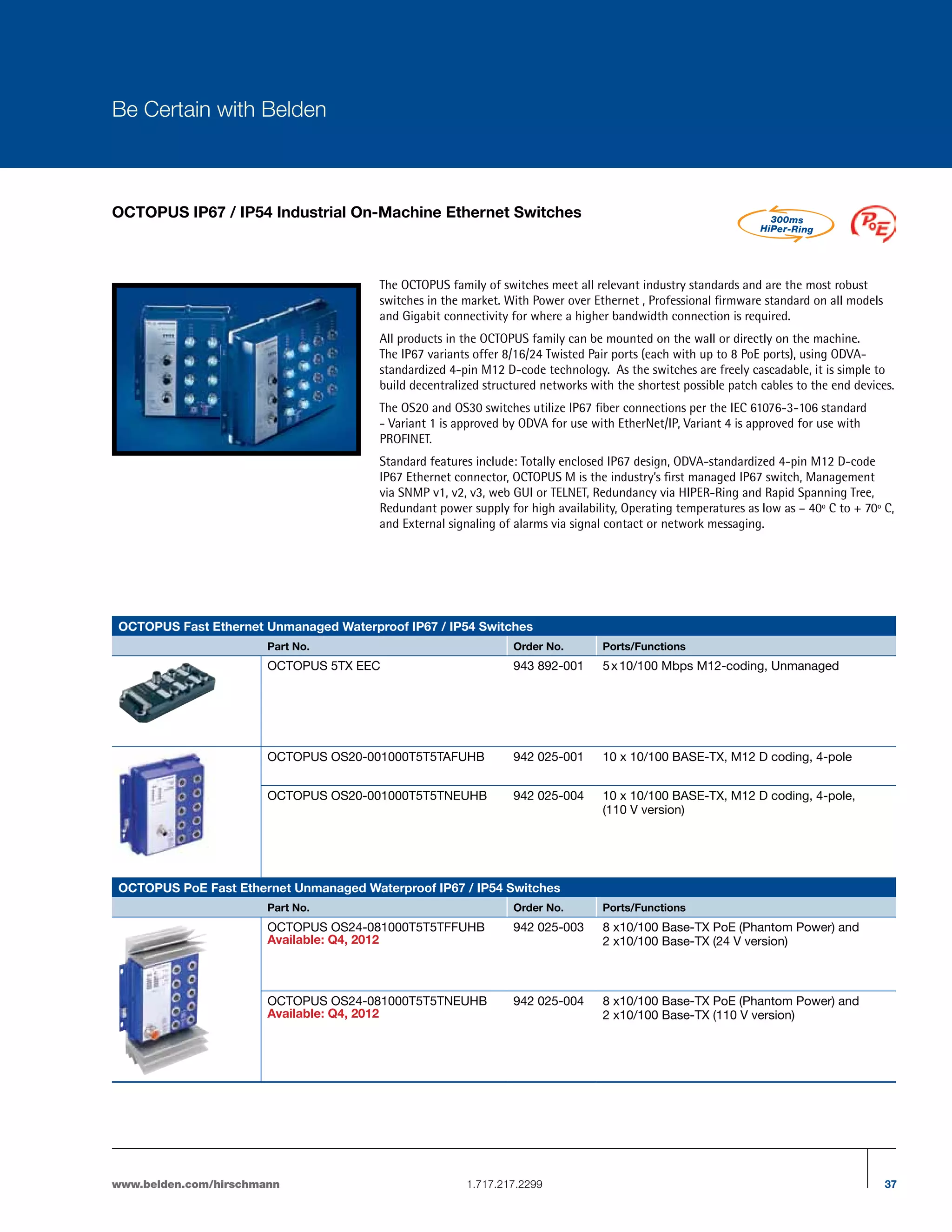 Belden Hirschmann Networking Catalog | PDF